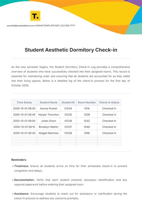 Free Check In Check Out Templates To Edit Online Print