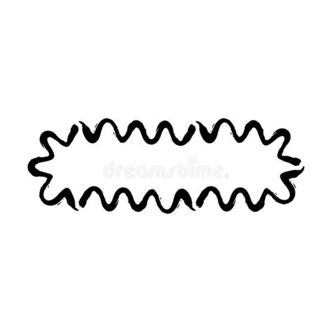 Grunge Frame Rectangle Wave Outline Elongated Texture Element Border Shape Icon Decorative