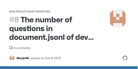 The Number Of Questions In Documentjsonl Of Dev And Test Split Is Error · Issue 8 · Due