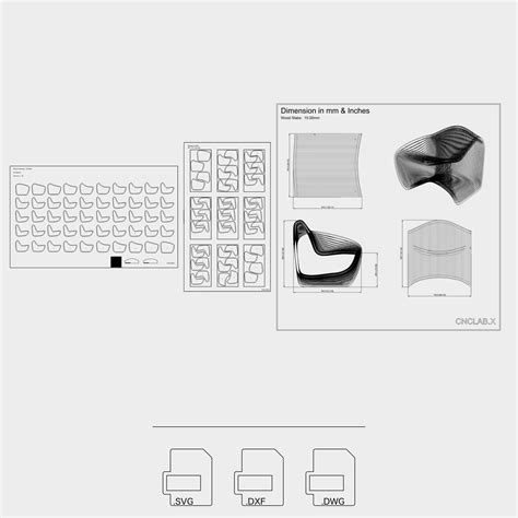 Layer Chair Router Cut Files Cnc Files For Cutting Vector Files Dxf Dwg Svg Pdf Etsy