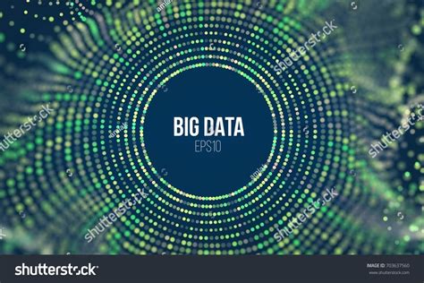 circle particle mesh wave abstract bigdata stock vector royalty free