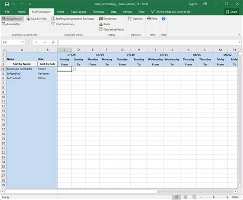Labor Scheduling Basic Download Softpedia