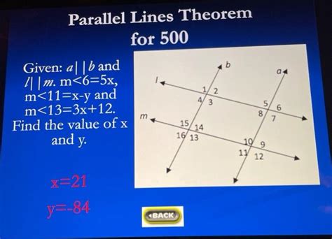 Solved b Parallel Lines Theorem for Given а b and Chegg com
