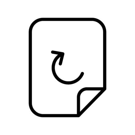 Premium Vector Refresh File Icon