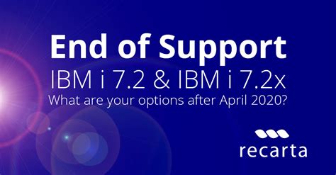 End Of Support For Ibm I 7 2 And Ibm I 7 2 X Recarta Dependable It Infrastructure Experts