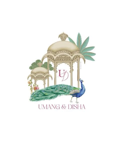 Couple Monogram Wedding Logo U And D Initial Royal Elegant In
