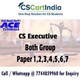 CS Executive Online Classes All Subjects By Ace Tutorials CSCARTINDIA