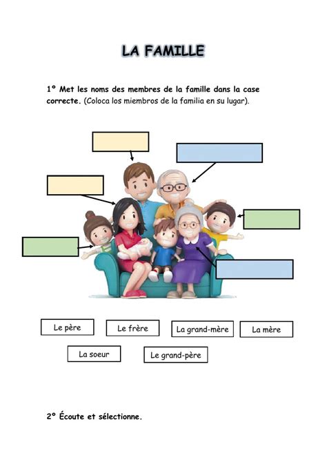 ️la Famille Vocabulaire Worksheet Free Download