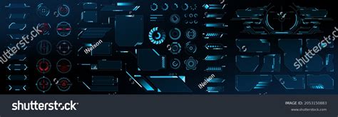 Big Set Abstract Hud Elements Ux Stock Vector Royalty Free 2053150883 Shutterstock