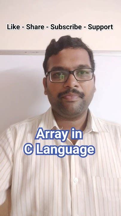 Array In C Language Cprogramming Computerlanguage Youtube