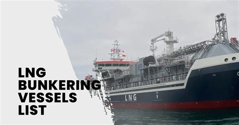 Lng Bunkering Vessels List In Operation In 2023