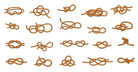 Веревочный узел морские и морские галстуки и нити для катания на лодках и парусном спорте