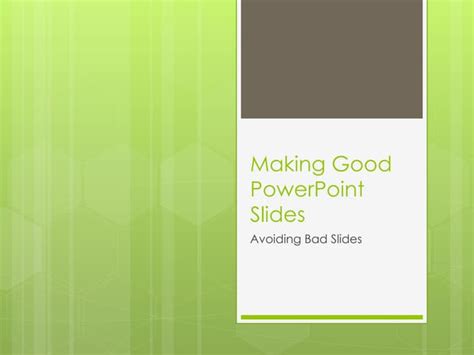 Avoiding Pitfalls Of Bad Slides Ppt