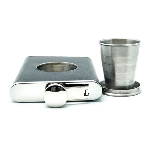 Shot Flask Flask With Built In Collapsible Shot Glass The Green Head