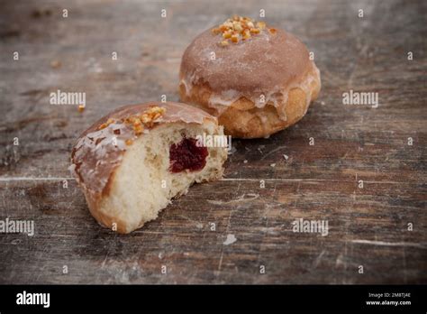 Fat Thursday Photos Of Donuts With Cherry Filling And Icing Donuts