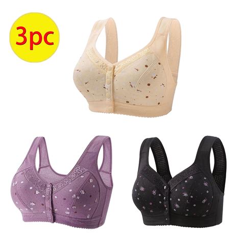 Nerohusy Front Closure Bras For Women Seniors Plus Size Womens