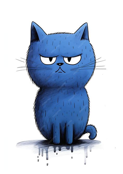 Blue Cat Cartoon Characters