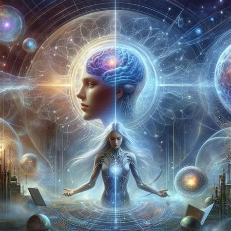 Premium Ai Image Artificial Intelligence And Human Brains Intertwine