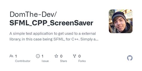 Github Domthe Devsfmlcppscreensaver A Simple Test Application To Get Used To A External