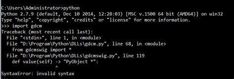 I Install Gdcm In Windows Then I Import Gdcm In Python I Got Anerror Stack Overflow