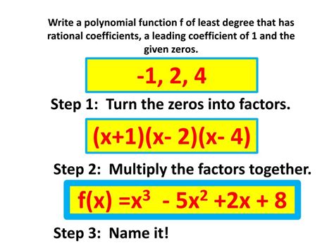 PPT Creating Polynomials Given The Zeros PowerPoint Presentation Free Download ID
