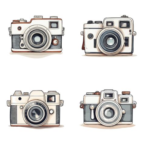 Premium Vector Camera Analog Vintage Digital Art