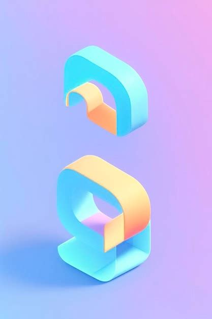 Premium Ai Image Geometric Loop Shapes 3d Icon