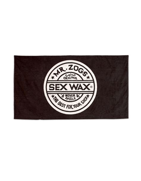 Sex Wax Jacquard Knit Beach Towel Black Crazy Dude