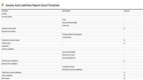 Professional Excel Template For Balancing Assets And Liabilities Easy