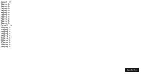 React Virtuoso Example Codesandbox