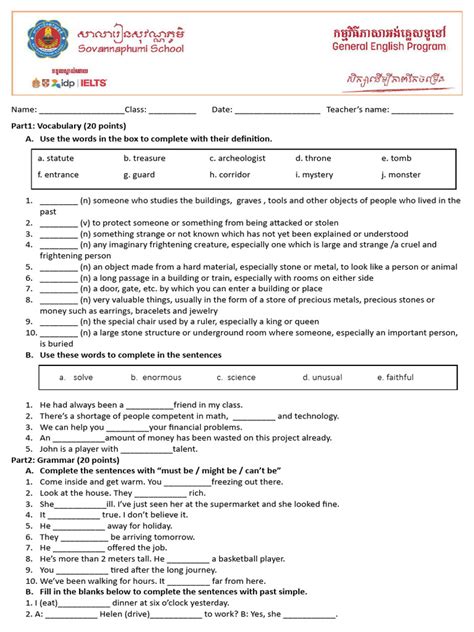 Pre Assessment Test Pdf