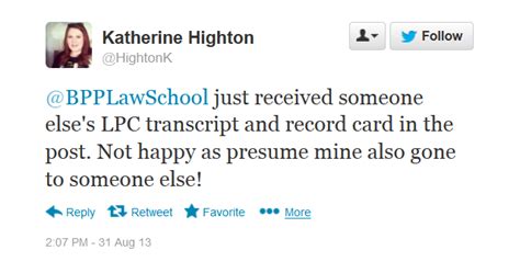 Bpp Sends Lpc Transcripts And Record Cards To The Wrong Students