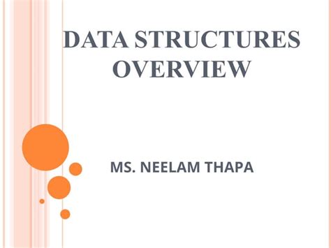 Lecture 1 Overview Of Data Structure Ppt