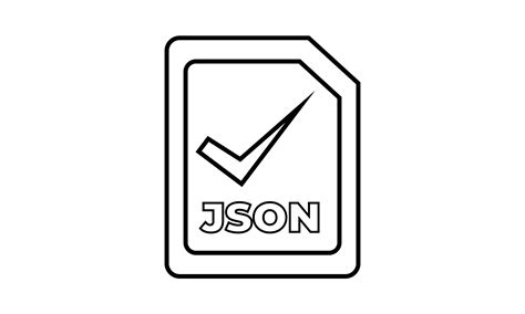 JSON File Line Art Icon Vector Graphic By Mehedi Hasan Creative Fabrica