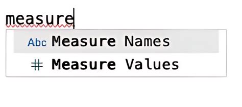 How To Use Measure Values Or Measure Names In A Calculated Field Or