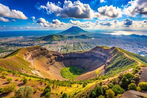 Famous Mount Vesuvius Crater Stock Illustrations 8 Famous Mount