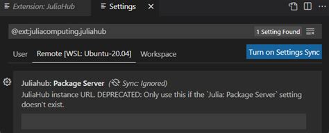 Setting Package Server For Juliahub Wsl Vs Code Julia