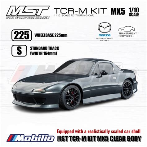 Jual MST TCR M RC On Road Racing Car KIT With Mazda MX Clear Body Jakarta Utara