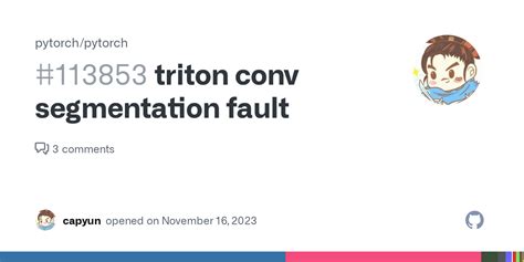 Triton Conv Segmentation Fault Issue 113853 Pytorch Pytorch GitHub