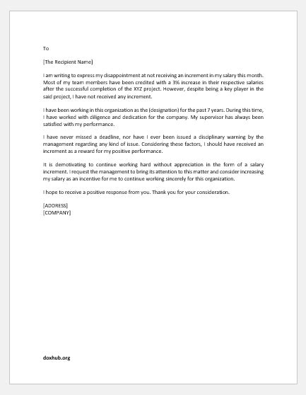 Salary Discrepancy Letters For Various Situations Download