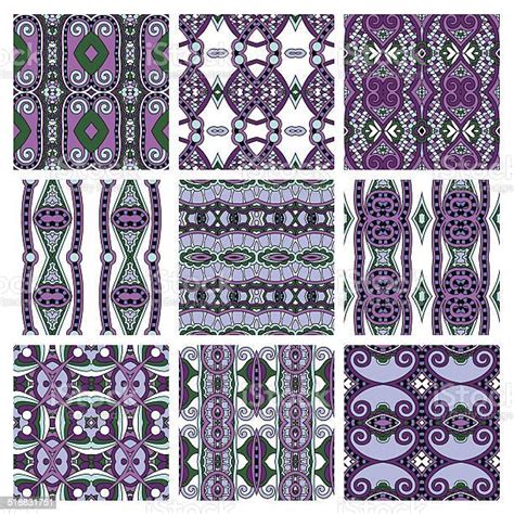 세트마다 다른 원활한 채색기법 빈티지 기하학적 패턴 텍스 0명에 대한 스톡 벡터 아트 및 기타 이미지 0명 기하 도형 깔개 Istock