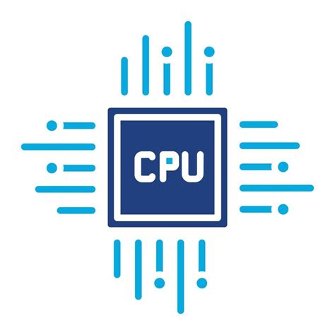 CPU Processor Glyph Two Color Icon Vector Art At Vecteezy