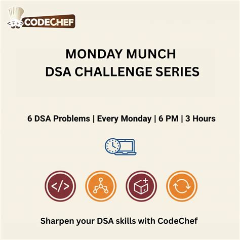 Codechef Dsa Codingchallenge Programming Learnbydoing Upskillwithcodechef Mondaymunch