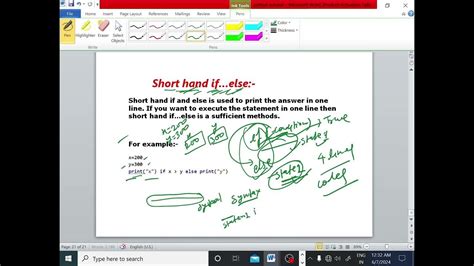 Python Lecture 21 Short Hand Ifelseconditional Statement Ecl365classes Youtube