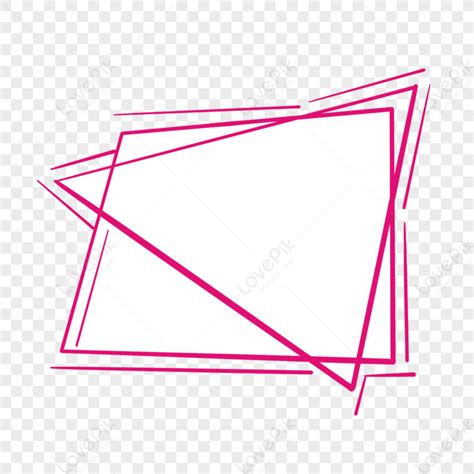 만화 귀여운 핑크 와이어 프레임 테두리 대화 상자 Png 일러스트 무료 다운로드 Lovepik