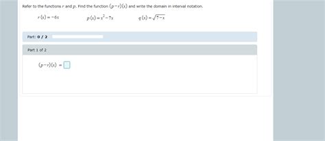 Solved Refer To The Functions R And P Find The Function Chegg Com