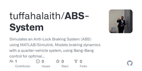 Github Tuffahalaith Abs System Simulates An Anti Lock Braking System Abs Using Matlab