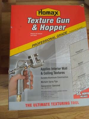 Homax Texturing Spray Gun Air Flow Valve Polished Aluminum 5l Hopper Ebay