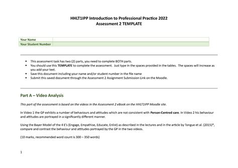 IPP Assessment HHLT IPP Introduction To Professional Practice