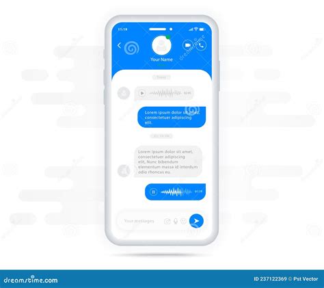 Chat Ui Application Design Concept Social Template Messenger Communication Service Screen